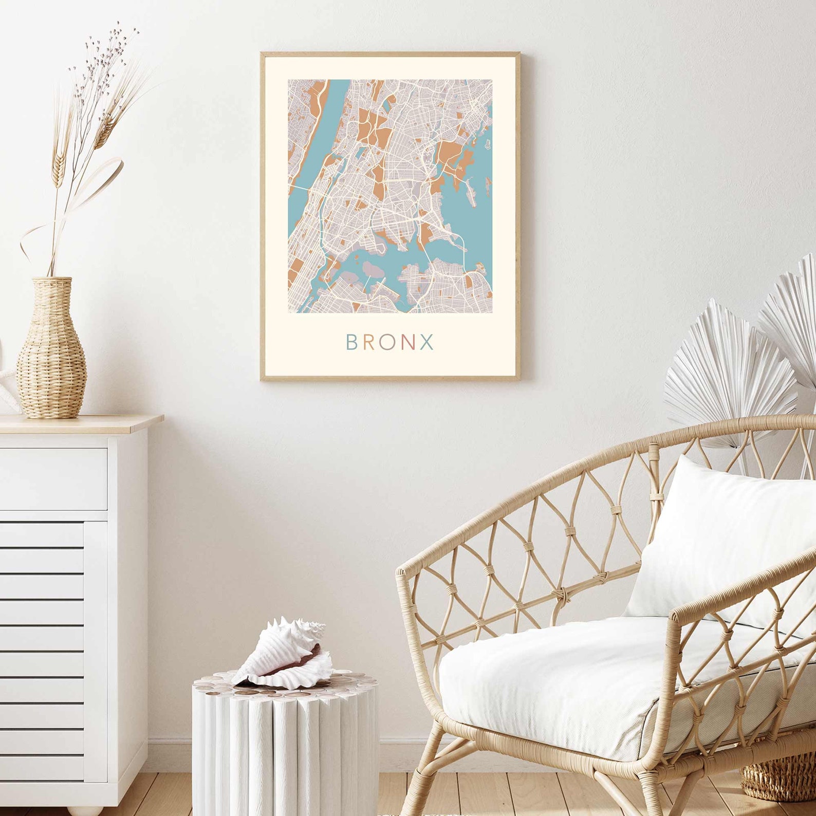 Bronx Map Print Bronx NY Bronx City Map Bronx Art Print - Etsy