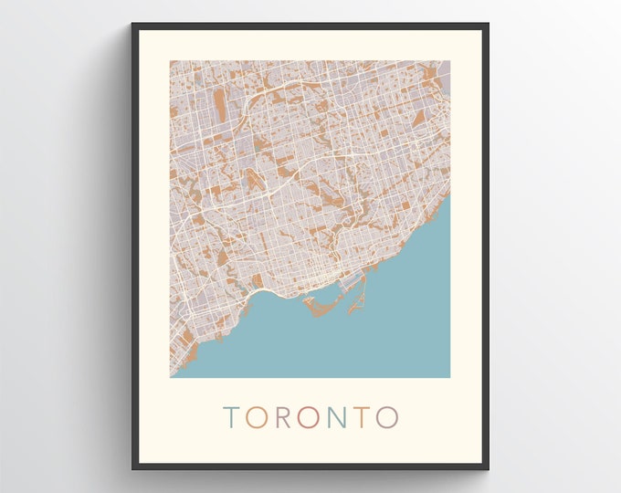 Toronto Map Art | Illustrated City Map | Toronto Poster | Moving Gift ...