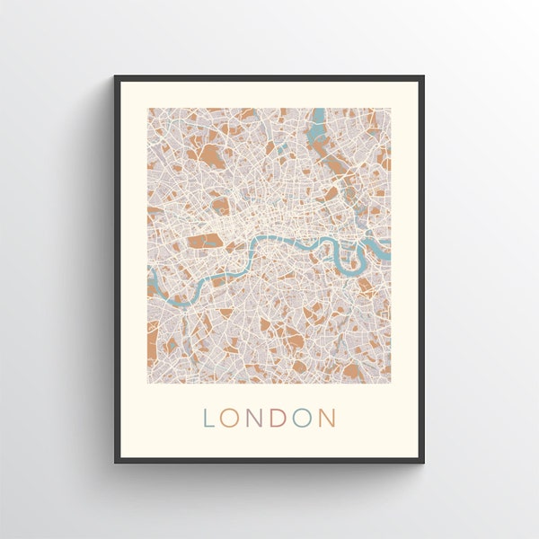 London Street Map - Etsy