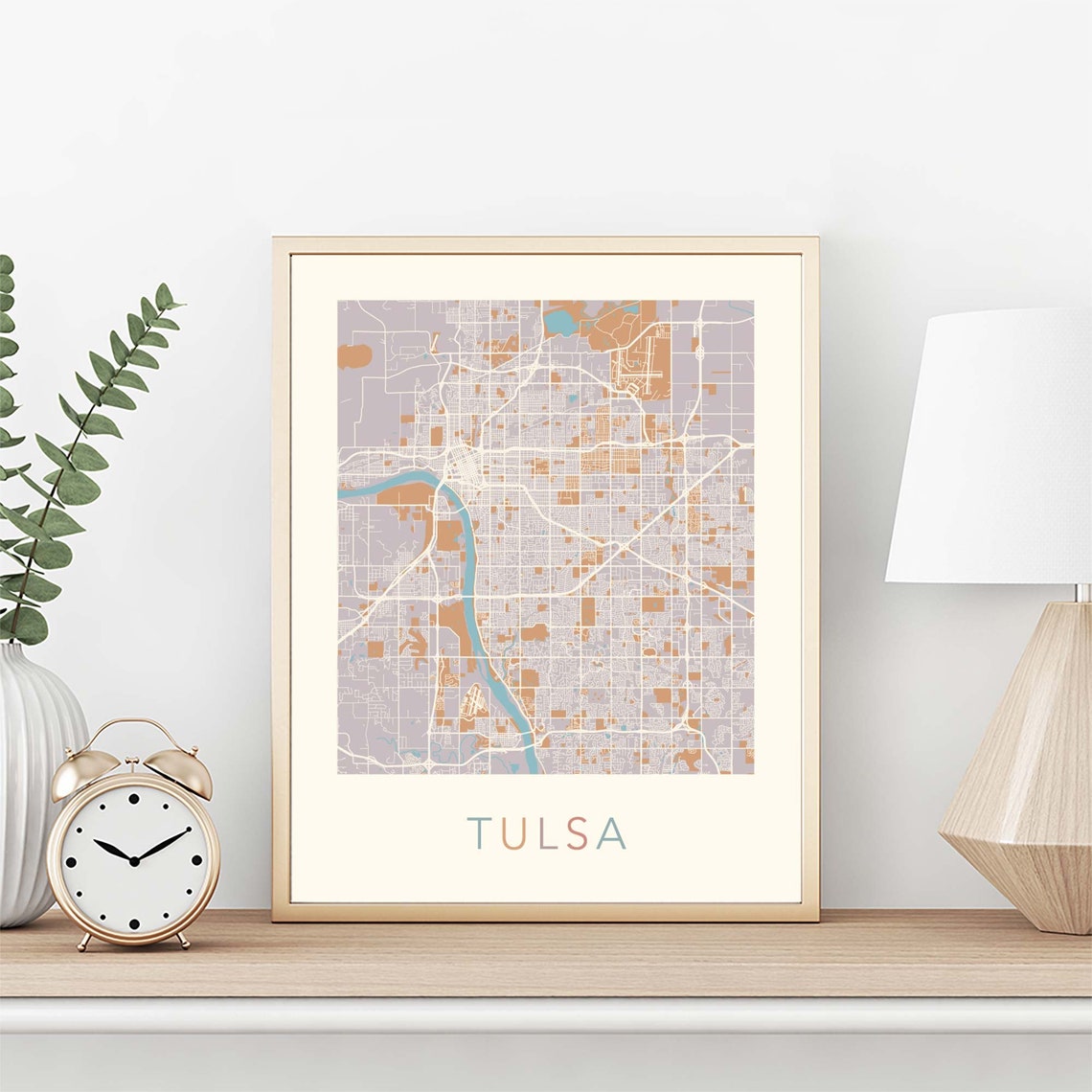 Tulsa Map Tulsa Oklahoma Tulsa Print Tulsa Poster Tulsa | Etsy