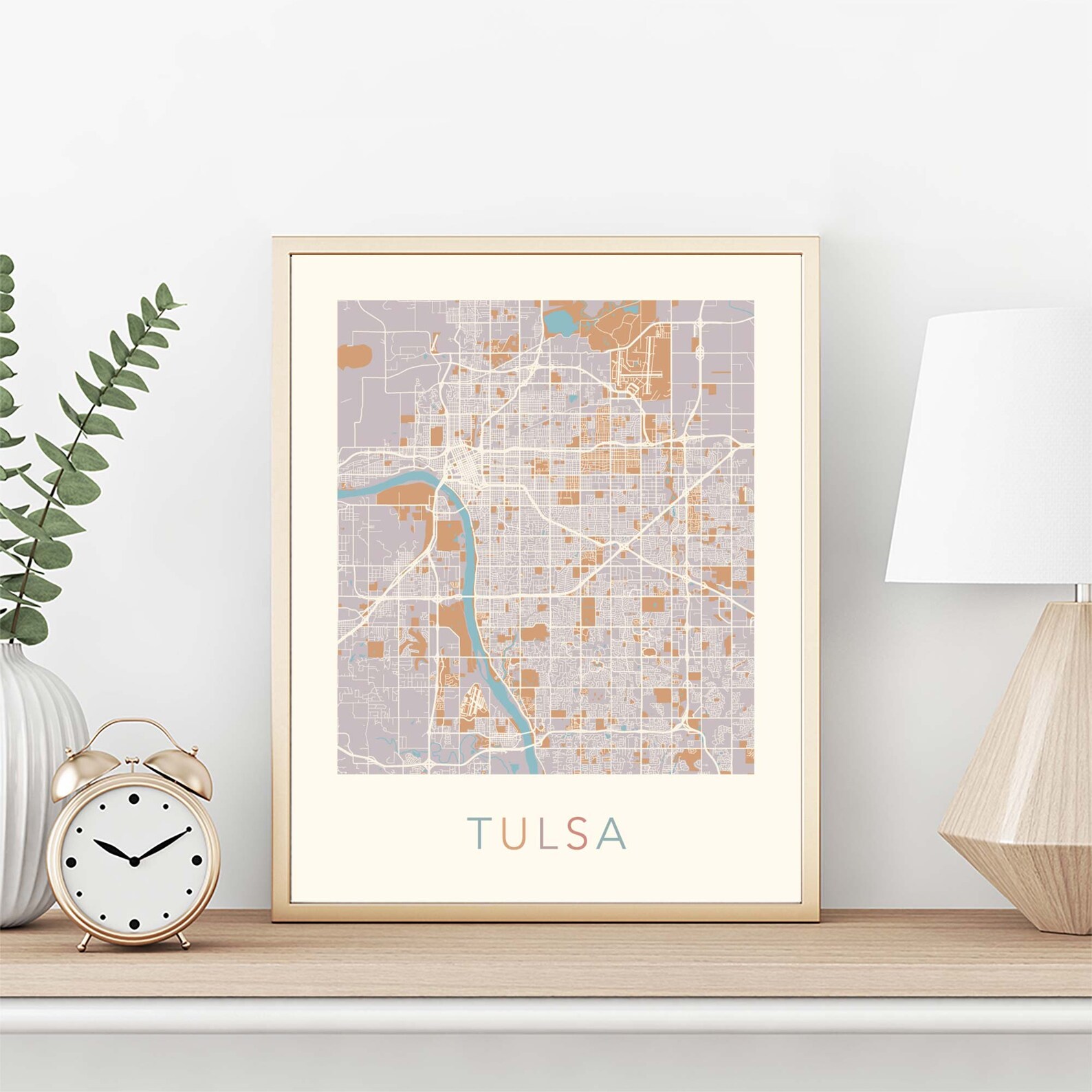 Tulsa Map Tulsa Oklahoma Tulsa Print Tulsa Poster Tulsa - Etsy