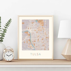 Tulsa Map, Tulsa Oklahoma, Tulsa Print, Tulsa Poster, Tulsa Art, Tulsa ...