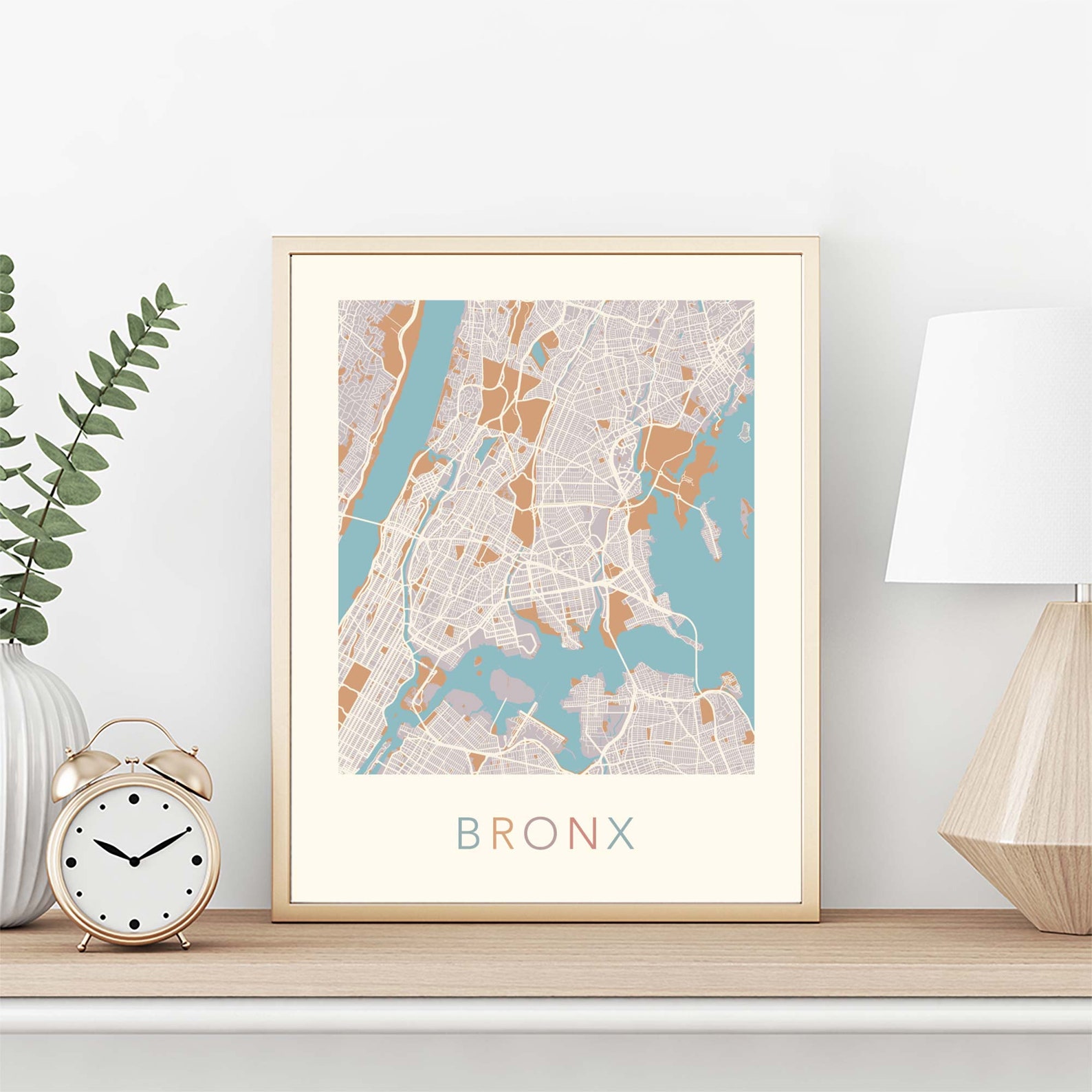 Bronx Map Print Bronx NY Bronx City Map Bronx Art Print - Etsy