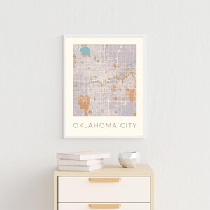 Oklahoma City Map, Oklahoma City Poster, Oklahoma City Print, Map of ...