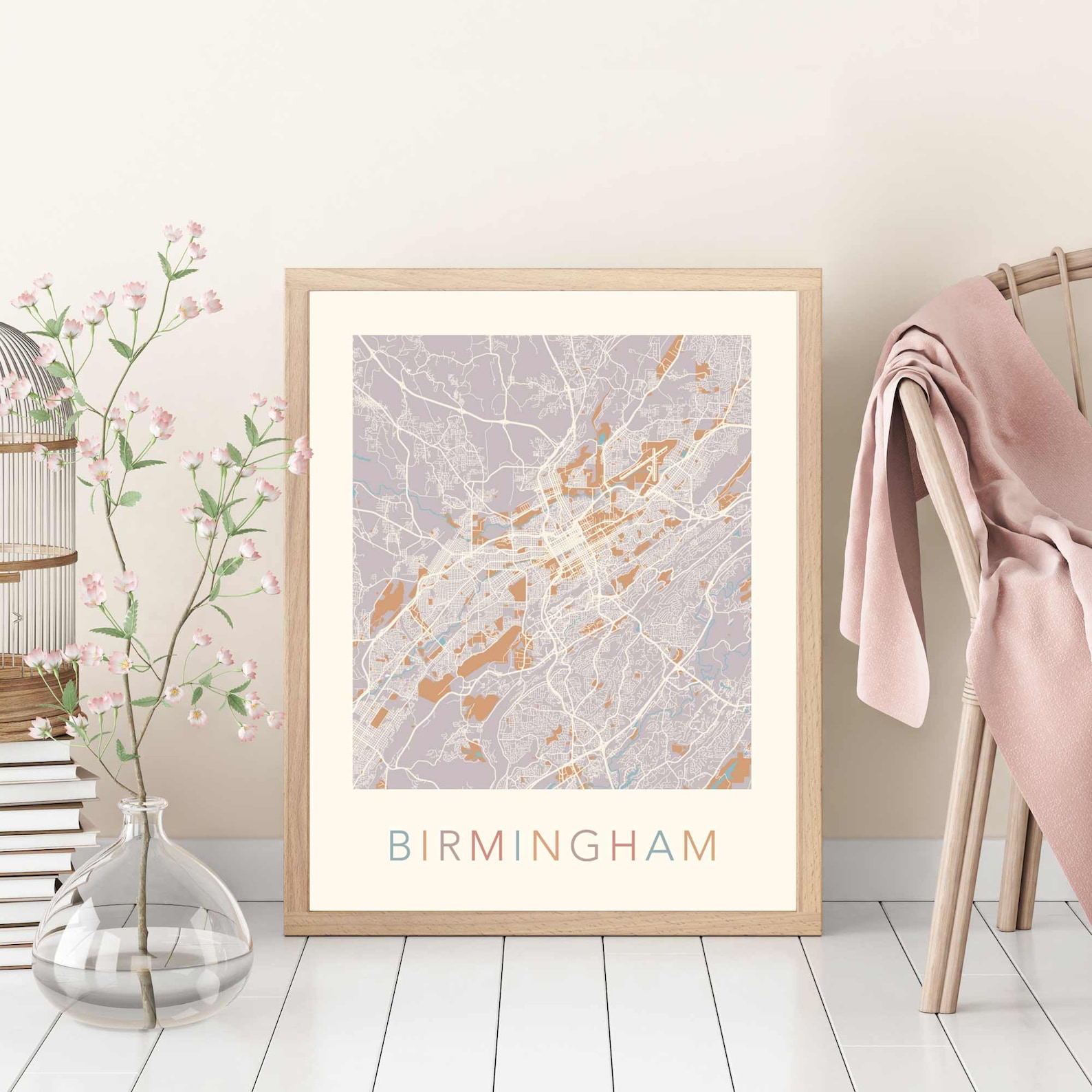 Birmingham Alabama Map Birmingham Poster Birmingham Print - Etsy