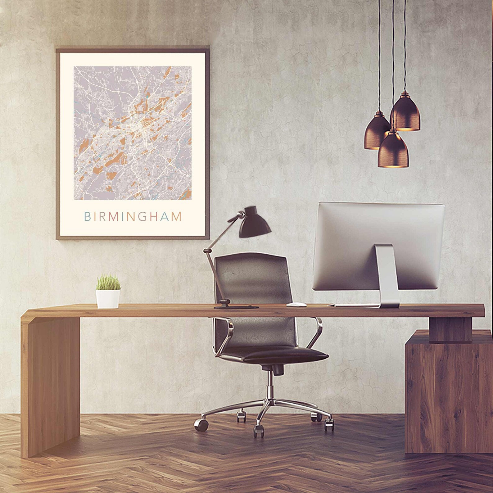Birmingham Alabama Map Birmingham Poster Birmingham Print - Etsy