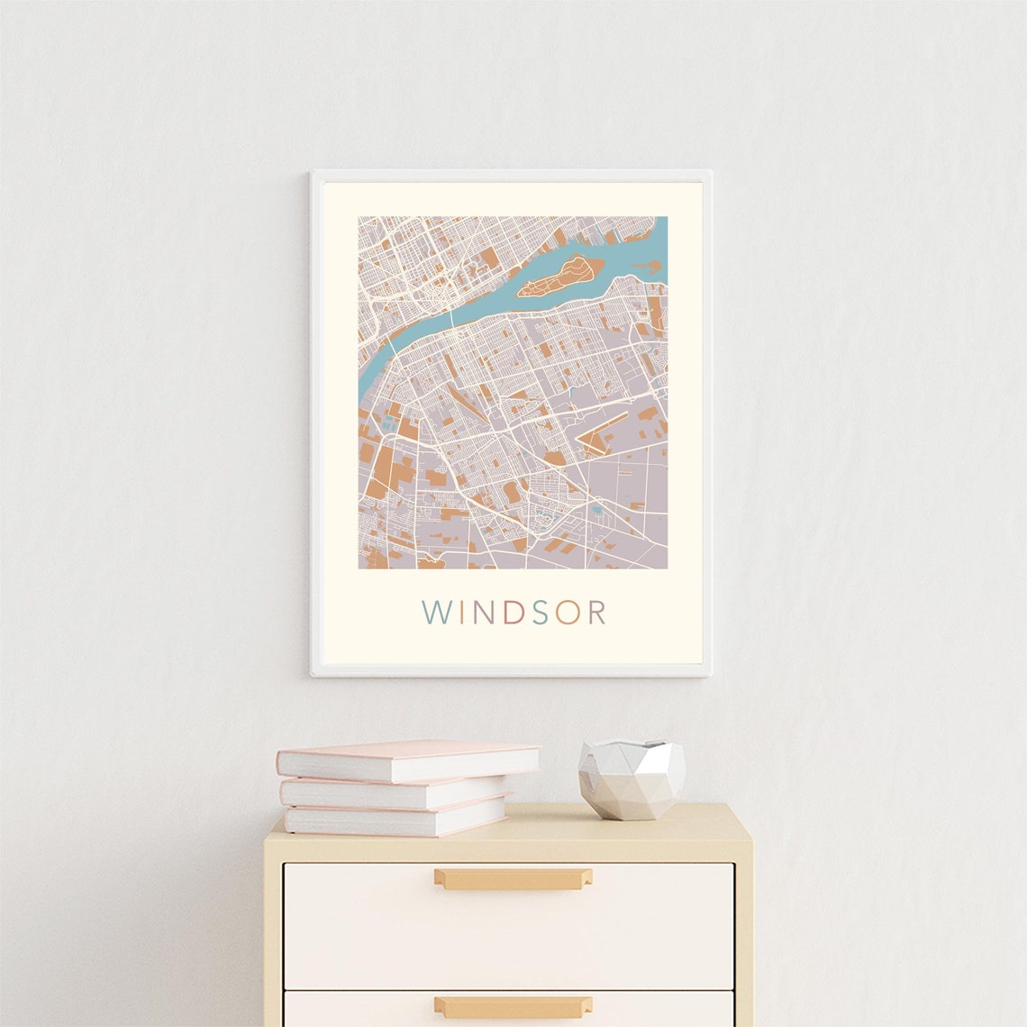 Windsor Map Windsor ON Windsor Poster Windsor Print - Etsy Canada