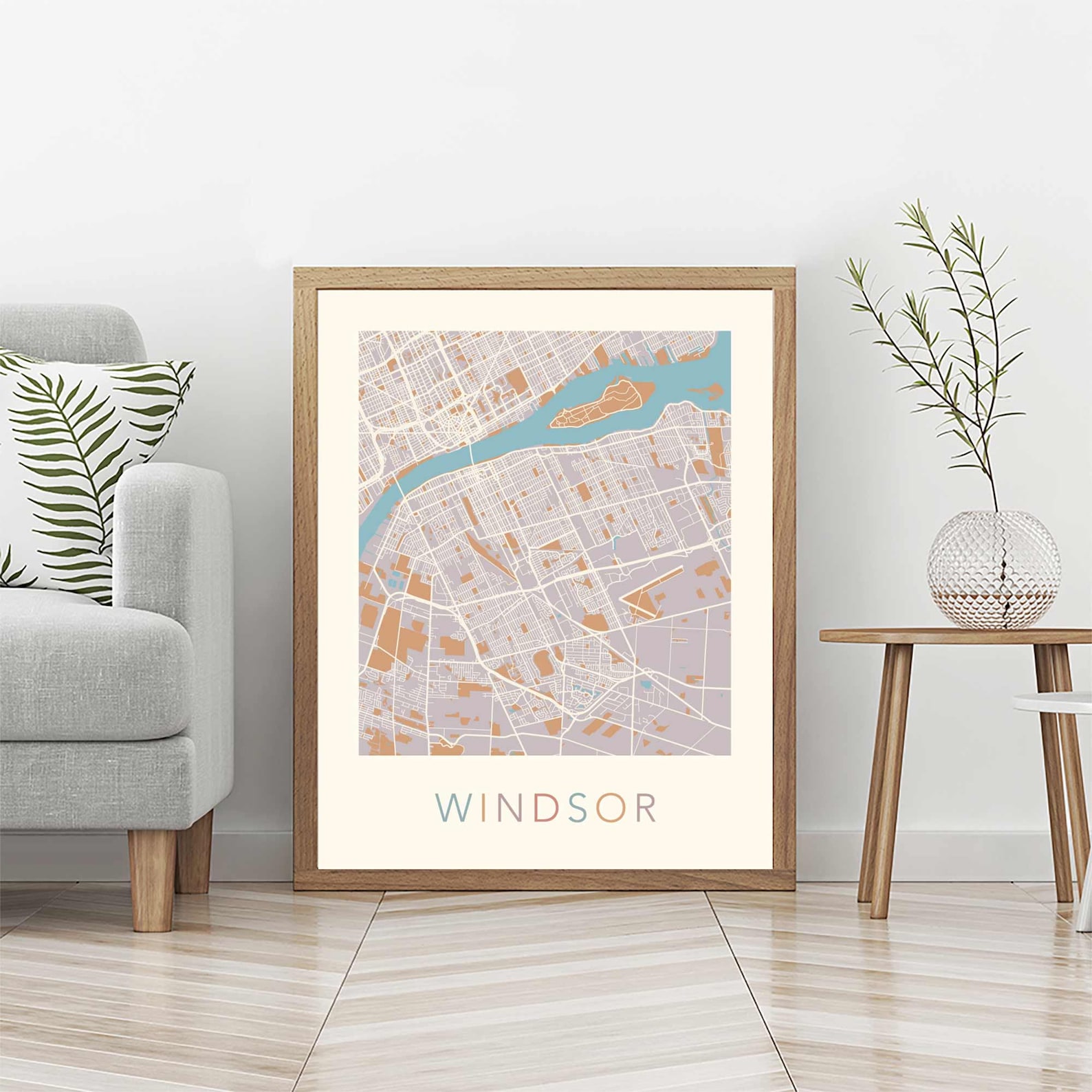 Windsor Map Windsor ON Windsor Poster Windsor Print - Etsy Canada