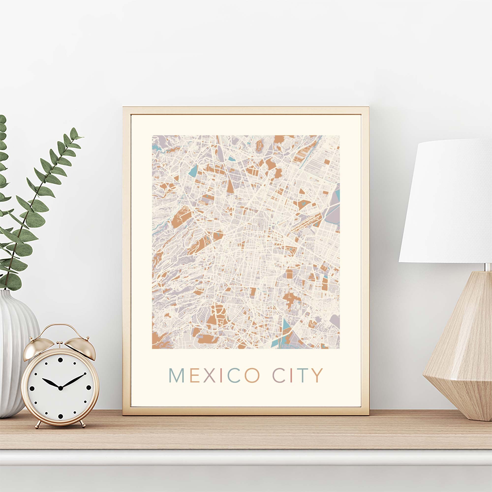 Mexico City Map Mexico City Print Mexico City Poster Mexico | Etsy