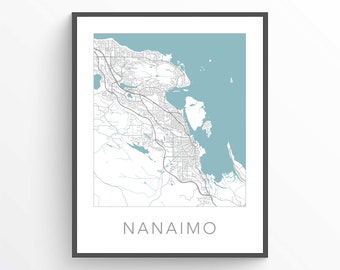 Nanaimo Map Print - Etsy