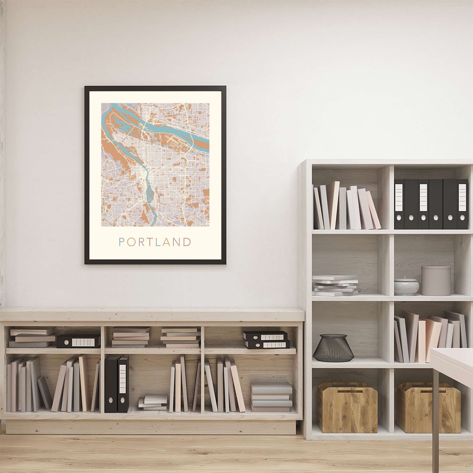 Portland Oregon Map Portland Poster Portland Print Portland | Etsy