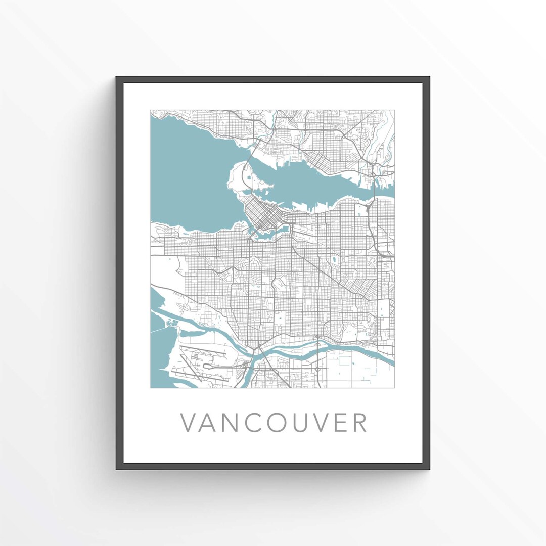 Vancouver Map Print, Vancouver BC, Vancouver City Map, Vancouver Map ...