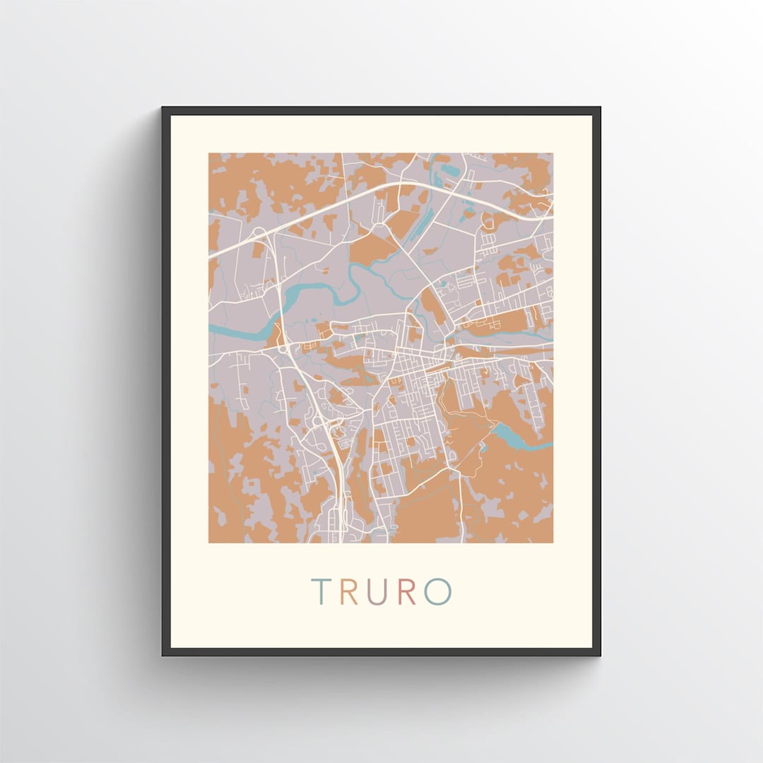 Truro Map Print, Truro NS, Truro Poster, Truro City Map, Truro Gift Map ...