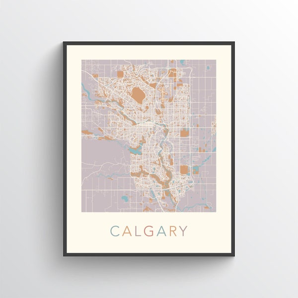 Calgary City Map - Etsy Canada