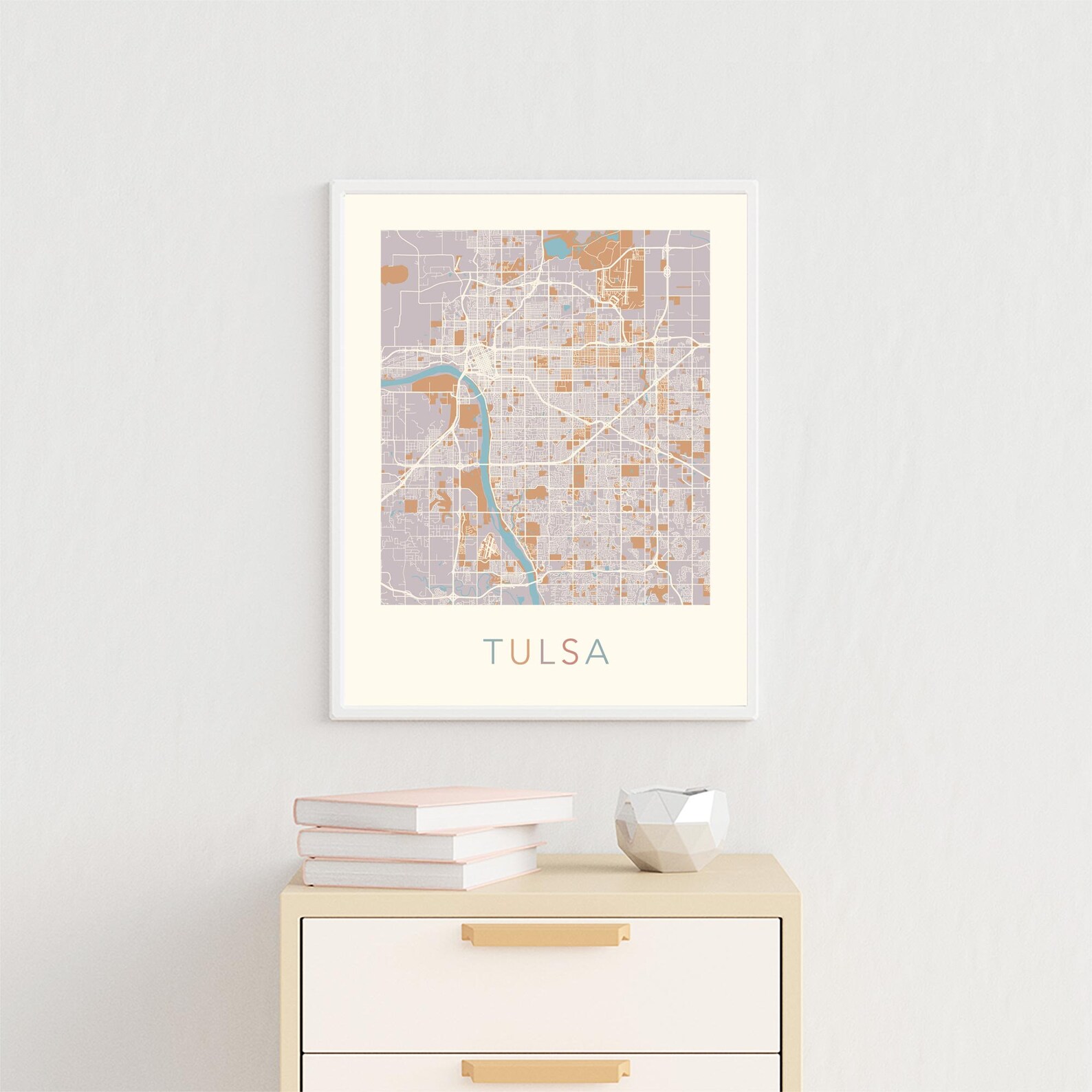 Tulsa Map Tulsa Oklahoma Tulsa Print Tulsa Poster Tulsa - Etsy