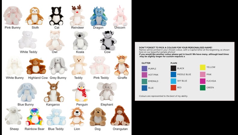 Personalised Kawaii Highland Cow Teddy Plushie Cuddly Toys Add Your Name Plush Toy Bag Charms ...