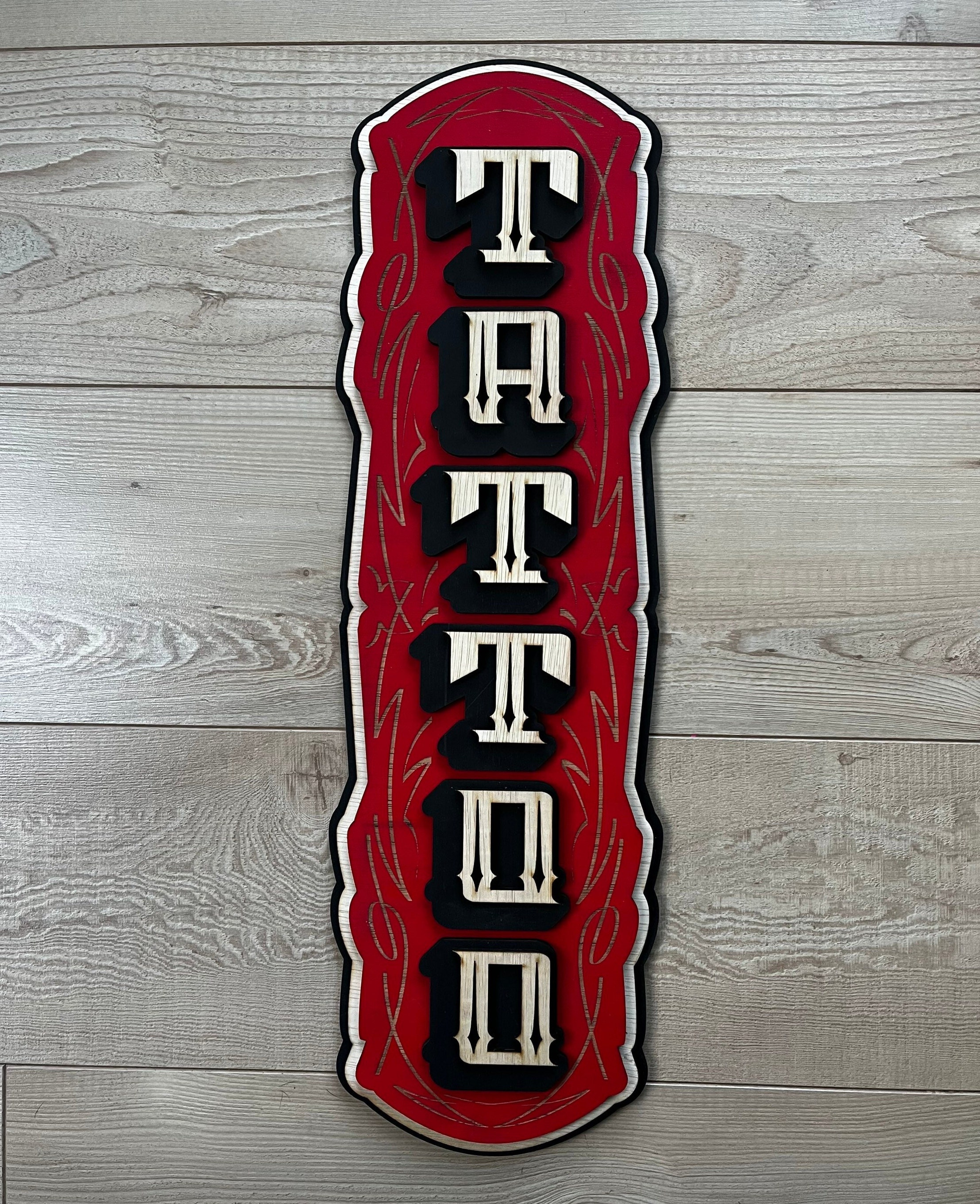 Tattoo Sign Tattoo Shops, Studios, Man Caves, Collectors Wall Art Laser ...