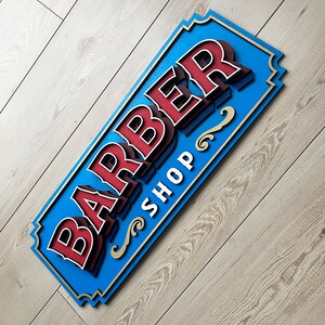 Barber Shop Sign Wood Sign Wall Art Hair Studio Vintage Style ...