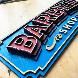 Barber Shop Sign Wood Sign Wall Art Hair Studio Vintage Style ...