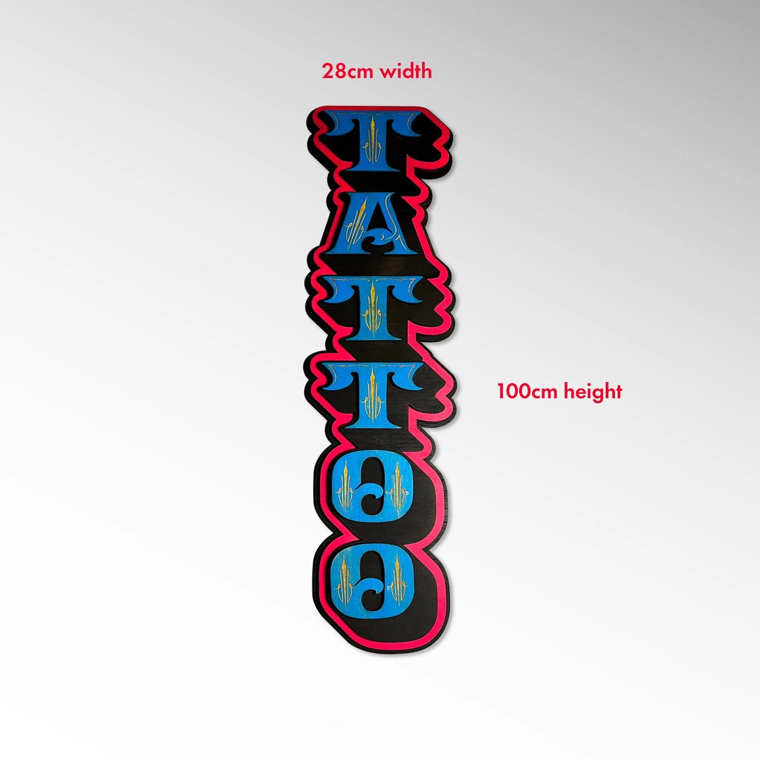 Big Tattoo Studio Wooden Sign for Shop, Studio Owner, Business ...