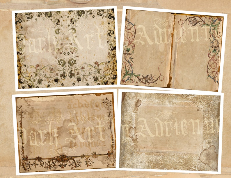 MEDIEVAL PAPERS SET: Volume One - Etsy