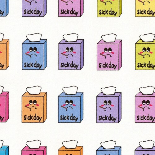 Sick Day Planner Stickers Day off Stickers Bad Day - Etsy