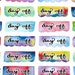 Day off Banner Stickers, Watercolor Stickers, Day off Planner Stickers ...