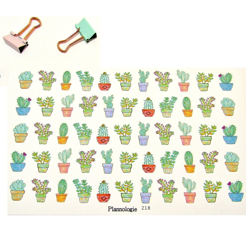 Cactus Stickers - Etsy