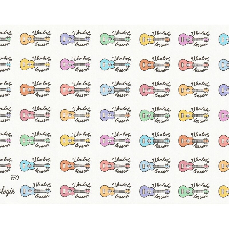 Ukulele Stickers - Etsy