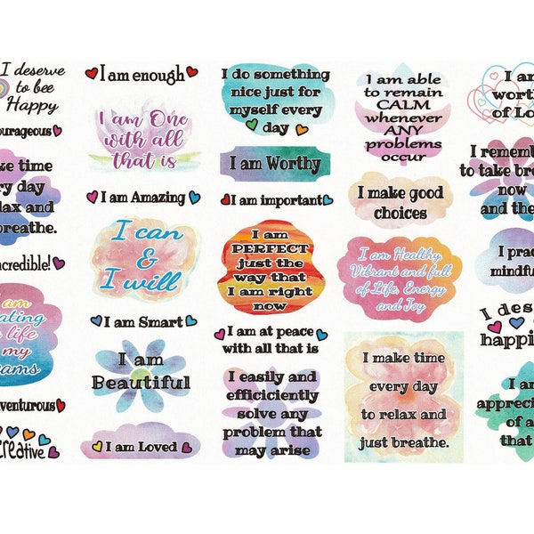 Affirmation Stickers - Etsy