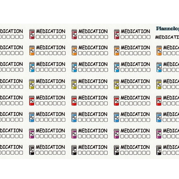 Weekly Medication Checklist Stickers - Etsy