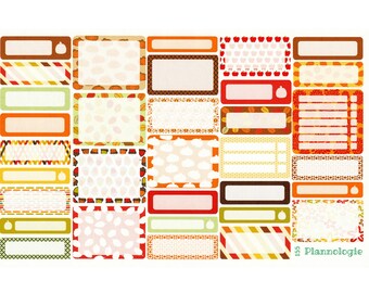 Fall Leaves Mixed Boxes Rainbow Fall Planner Stickers Leaf Boxes Fall ...