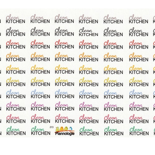 Clean Kitchen Stickers for Your Planner - Etsy