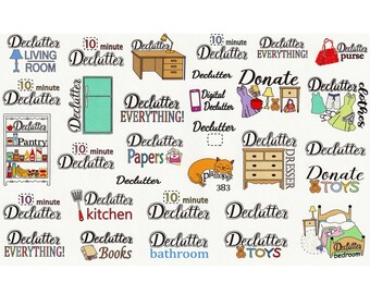 Spring Cleaning Planner Stickers Cleaning Stickers Cleaning List ...