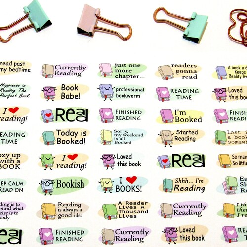 Finished Reading Book Lovers Reading Stickers for Your Planner - Etsy