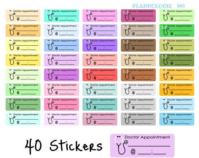DOCTOR Appointment Planner Stickers - Etsy