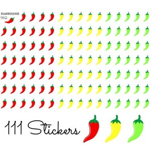 Red Chili Pepper Stickers - Chili Pepper Icon - Planner Stickers - Hot ...