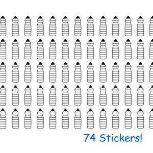 Water Bottle Hydration Tracker Stickers - Planner Stickers - Health ...
