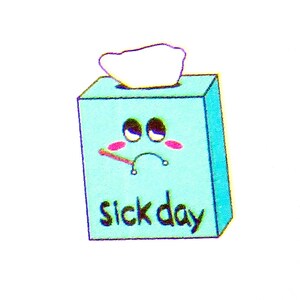 Sick Day Planner Stickers - Day off Stickers - Bad Day Stickers - Etsy