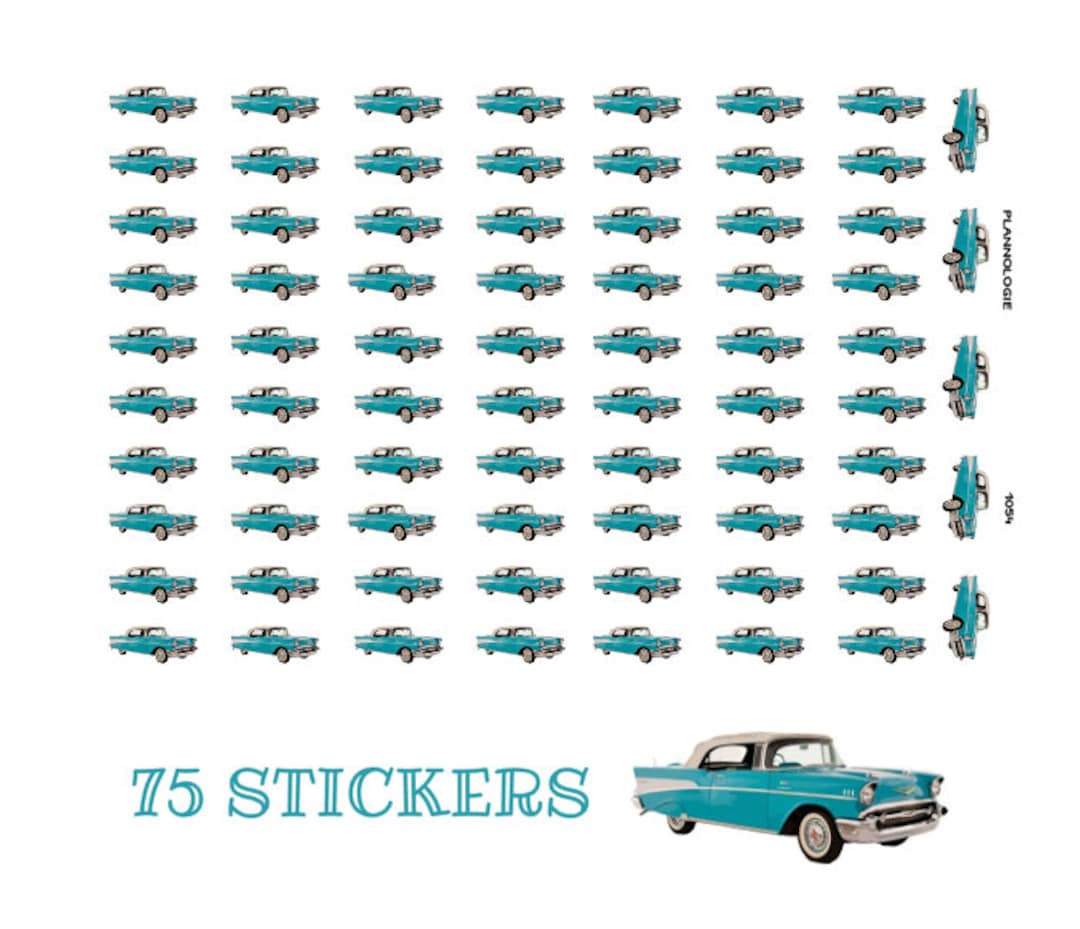 Vintage 1950's Car Stickers - Planner Stickers - Etsy