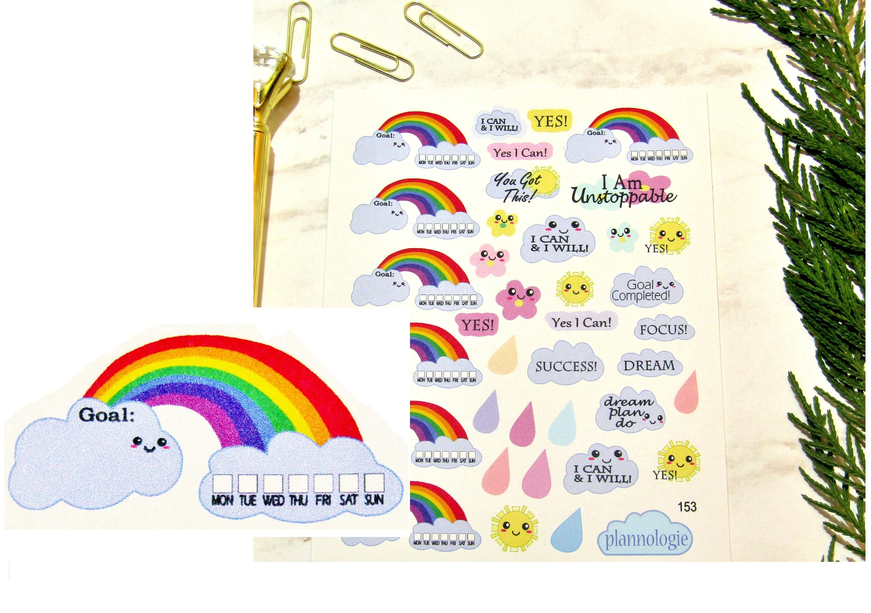 Weekly Habit Tracker Planner Sticker Kit Daily Log Chore | Etsy