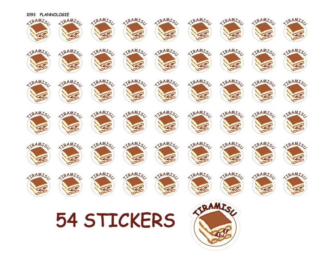 TIRAMISU II Dessert Stickers - Cake Stickers - Planner Stickers - Etsy