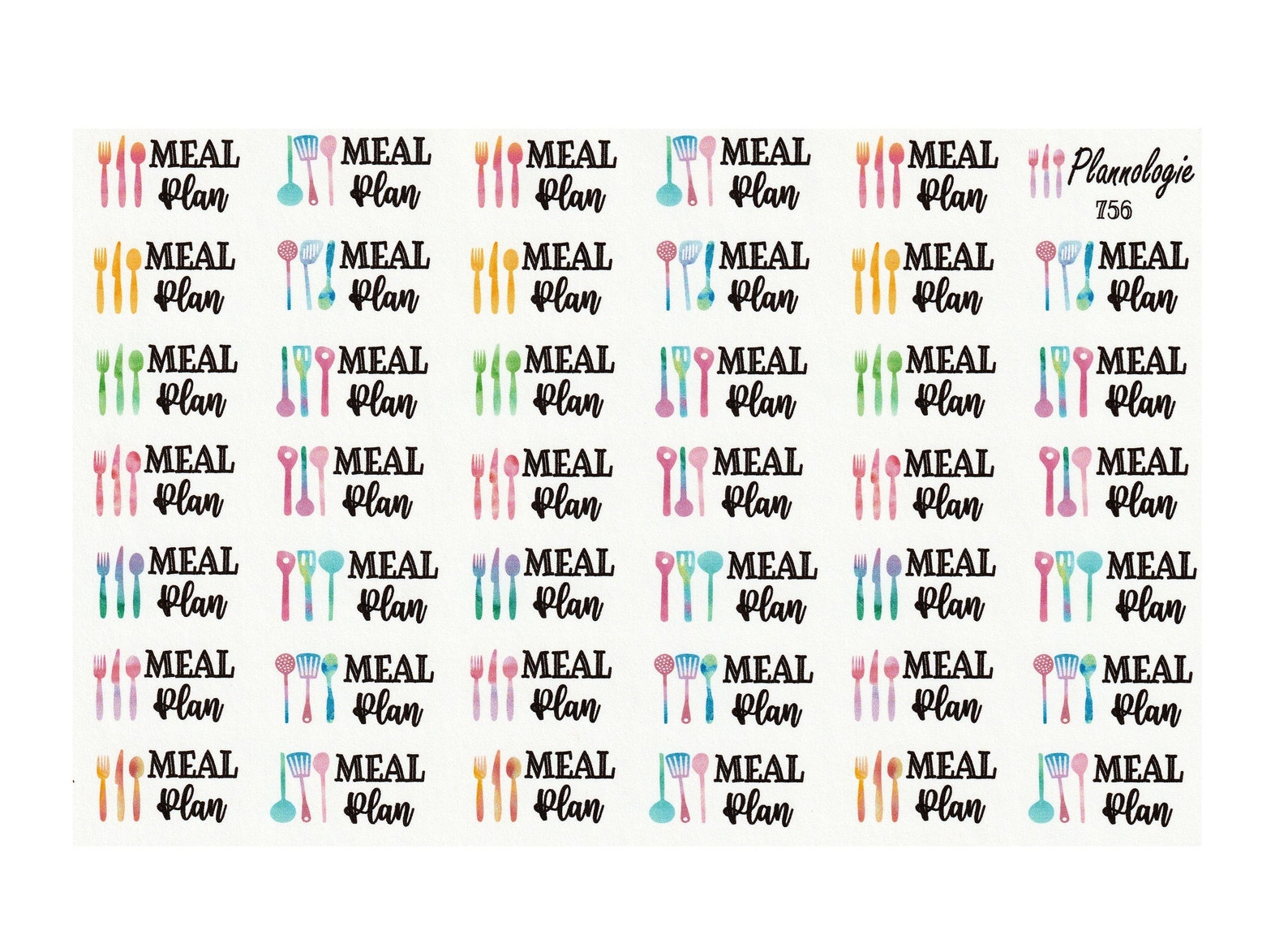 Meal Planning Stickers Meal Plan Planner Stickers | Etsy