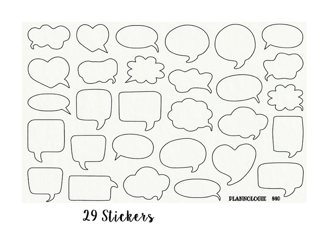 Speech Bubble Stickers - Thought Bubble Stickers - Speech Bubble ...
