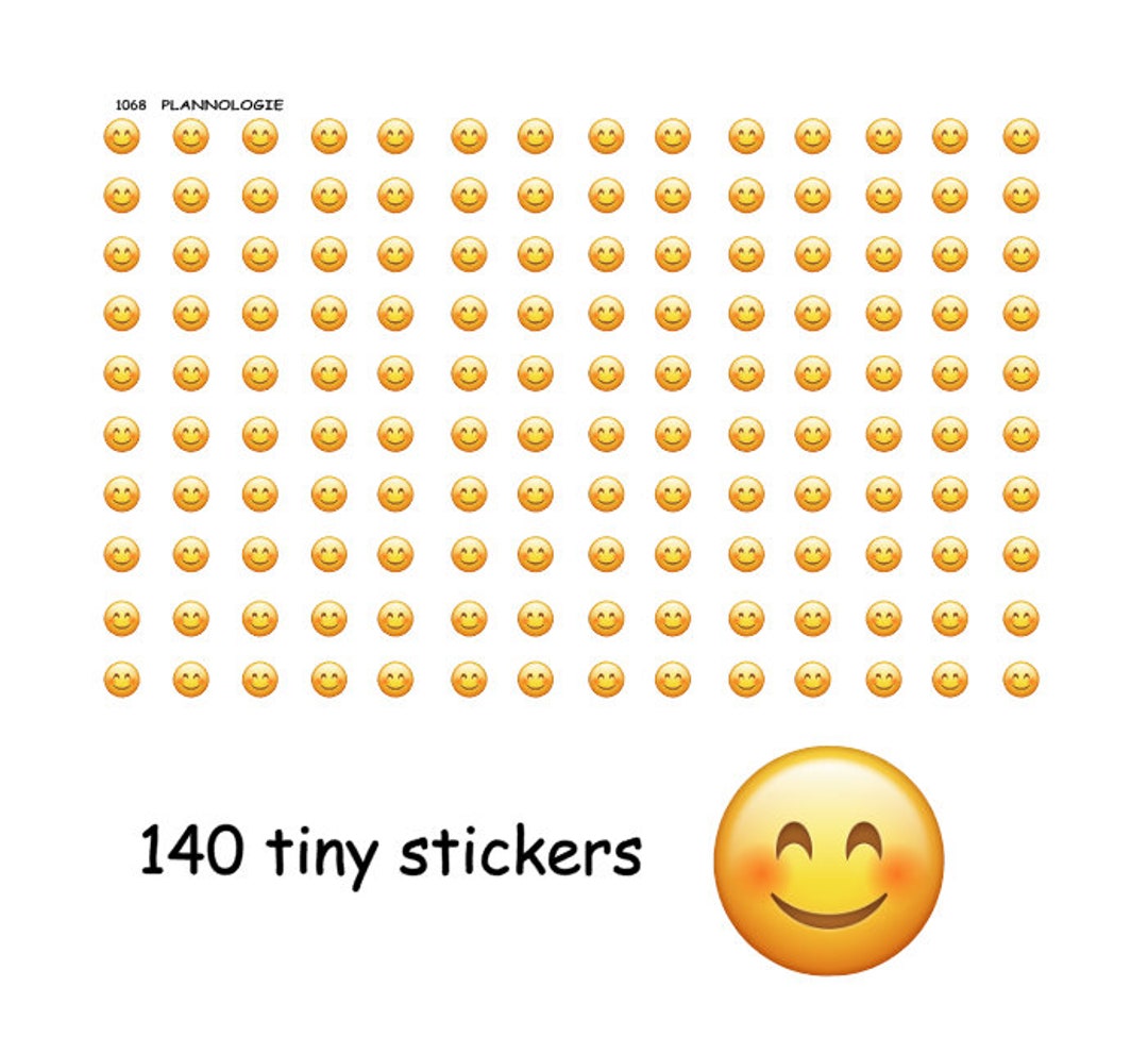 Tiny Smiley Face Emoji Stickers for Planners - Etsy