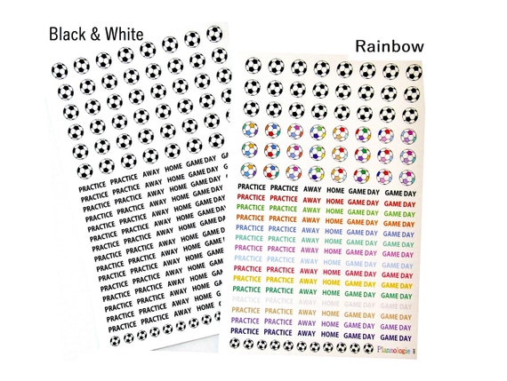Soccer Practice & Game Time Reminder Planner Stickers | Etsy