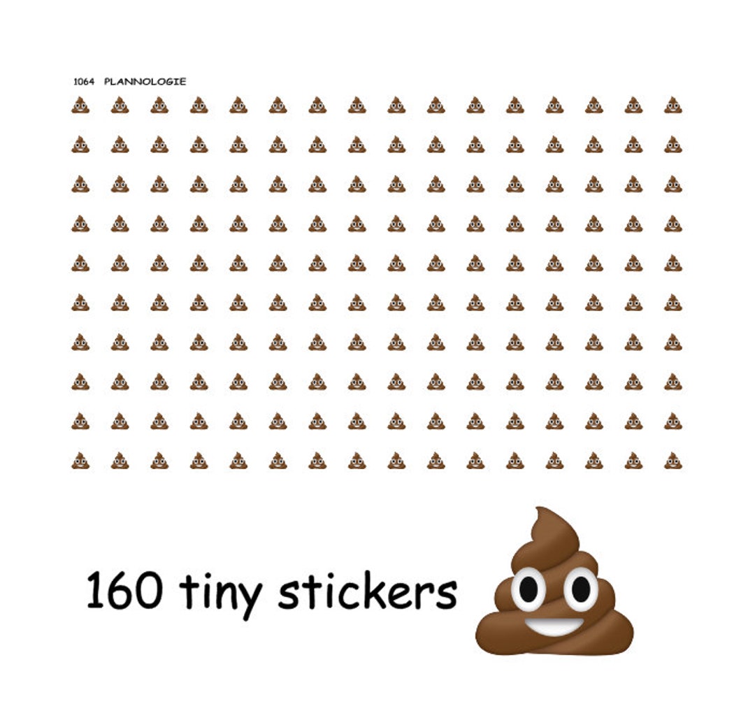 Tiny Poop Emoji Stickers - Planner Stickers - Etsy
