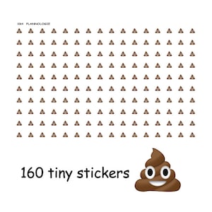 Tiny Poop Emoji Stickers Planner Stickers - Etsy