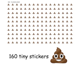 Poop Emoji Stickers 1/2 Each, Planner Stickers, Poop Emoji Stickers for ...