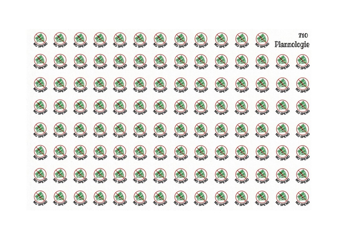 No Spend Planner Stickers - Spending Tracker - No Spend Challenge ...